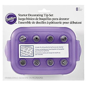 Wilton Piping Tips Decorating Kit, 9-Piece Tip Starter Set with Carrying Case, Steel