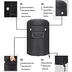 CEMGYIUK 20Lb Propane Tank Cover,Heavy Duty Waterproof Ventilated Propane Gas Can Protection Covers,Weather Resistant Propane Gas Tank Holder with Tabletop Feature,Propane Bottle Storage Bag