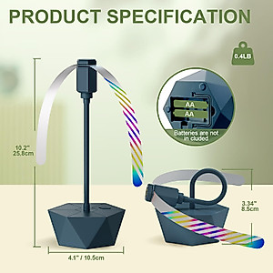 Grete Gotye 2-PC Food Fans for Tables, Outdoor Food Fan, Food Fan with Flexible Goose-Neck Blades, Portable Battery Powered Fan for Home Restaurant Party Picnic Patio (Navy Blue)