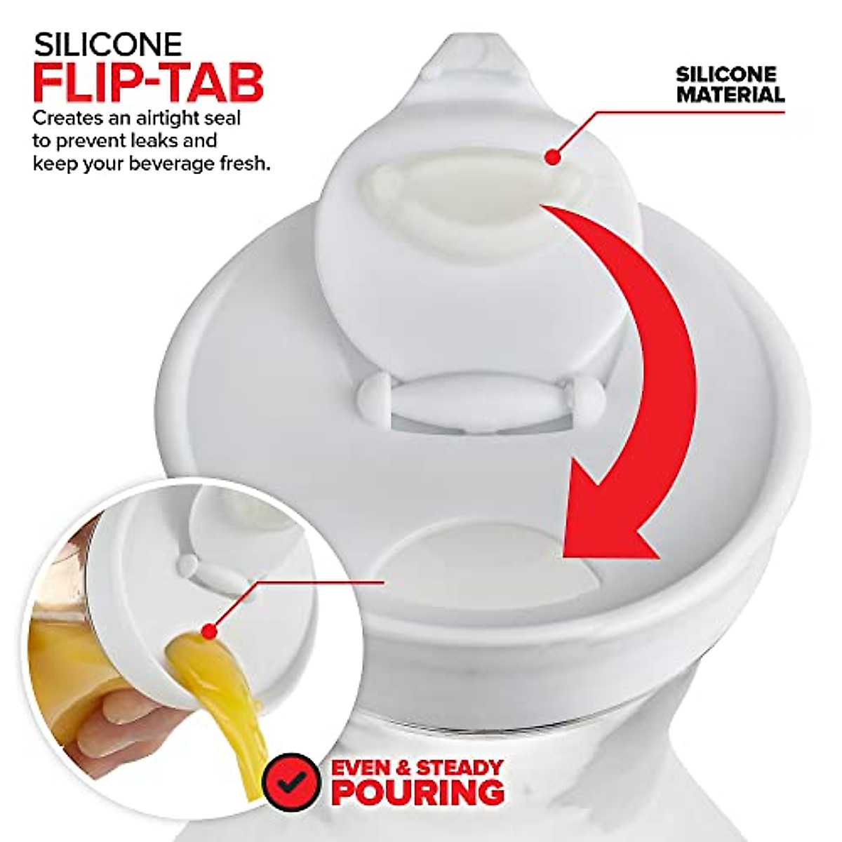 Plastic Juice Carafe with Lids (Set of 2) 50 oz Carafes for Mimosa Bar, Drink Pitcher with Lid, Water Bottle, Milk Container, Clear Beverage Containers for Fridge, Pantry Storage, Square Pitchers