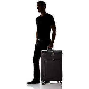 Samsonite Solyte DLX Softside Expandable Luggage with Spinner Wheels, Midnight Black, Checked-Large 29-Inch