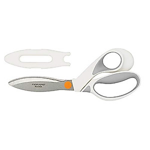 Fiskars Crafts PowerCut Softgrip Shears (9, White/Grey