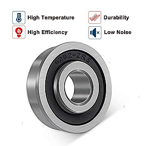 Bonbo 10Pcs Flanged Ball Bearings ID 5/8" x OD 1-3/8" for Lawn Mower, Wheelbarrows, Carts & Hand Trucks Wheel Hub, Alternative to Snapper, JD, MTD, Marathon AYP Etc, Deep Groove Ball Bearing