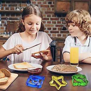 Sandwich Cutters for Kids,21 Pieces with Storage Box, 5 Kids Sandwich Cutters Shapes, 6 Fruit Vegetable Cutters Shapes,10 Food Picks,Sandwich Crust Cutter Set.Very Suitable for Kids Lunch Shape.