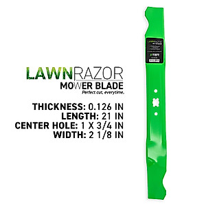8TEN LawnRAZOR Mower Blade for Cub Cadet MTD Troy Bilt 300 Walk Behind 1995 and Up 21 inch Deck 942-0741 (Mulching) 2 Pack