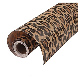 Self Adhesive Thick Vinyl Decorative Leopard Shelf Liner Contact Paper for Cabinets Dresser Drawer Furniture Walls 15.7X117 Inches