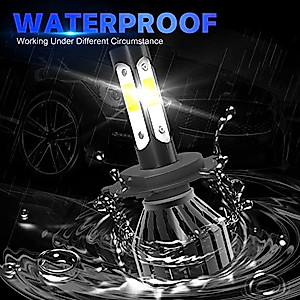 StoneBanks H4/9003 LED Headlight Bulb Hi/Lo Beam, 10000LM 300% Brighter HB2 6000K Cool White LED Headlights Conversion Kit for Car Truck SUV, 2 Pack