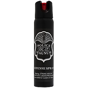 POLICE MAGNUM Large Pepper Spray 5 ounce Canister-16ft Range- Portable Self Defense Security- 5oz Twist Lock (Red)