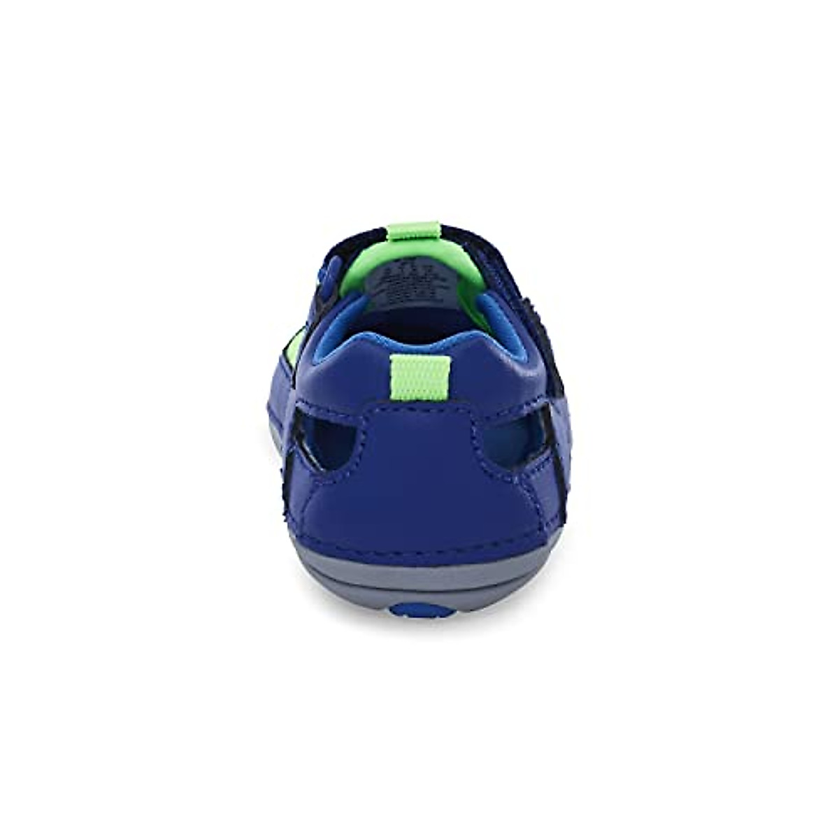 Stride Rite Baby Boys Soft Motion Tobias First Walker Shoe, Blue/Lime, 3 Infant