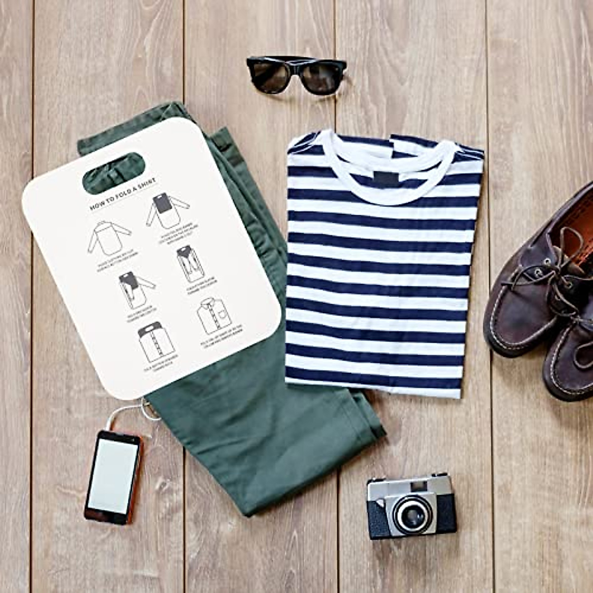 VICASKY Laundry Folder 2Pcs Shirt Folding Board Cardboard Clothes Folder PP Simple Laundry Folding Helper Tool Board T Shirts Dress Shirts（White） Laundry Organization