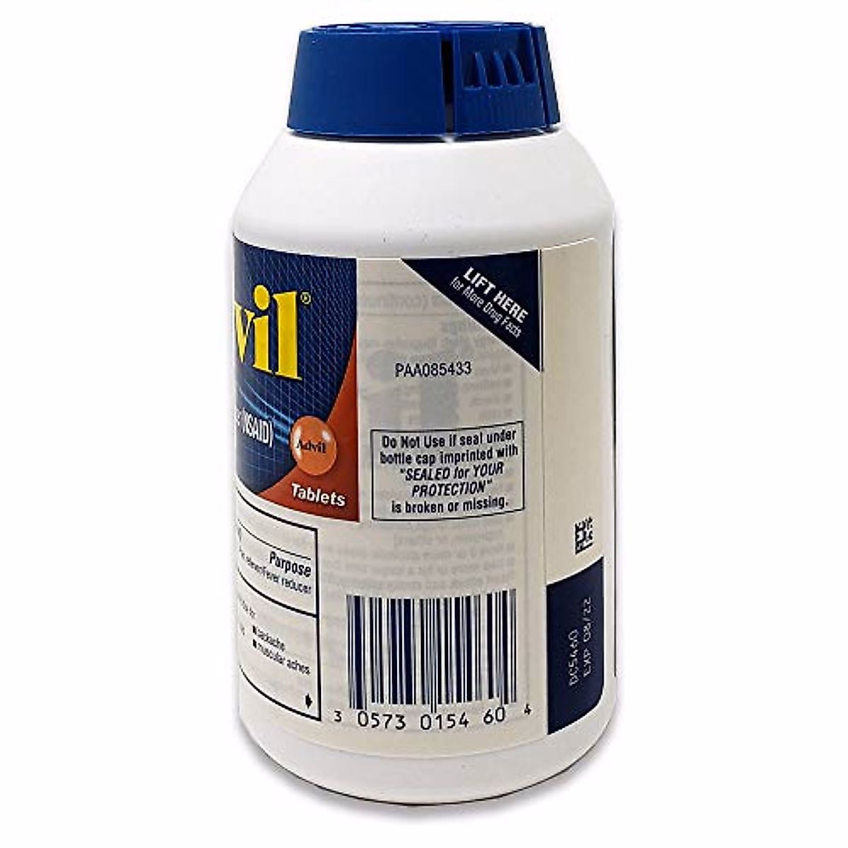 Advil Pain Reliever Fever Reducer 200 Milligram Ibuprofen Coated Tablets New Larger Size, 360 Count