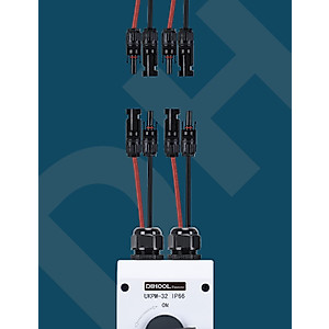 2 Input 2 Output DC 500V PV Disconnect Switch IP66 Waterproof | 32 Amp Photovoltaic Circuit Isolator for Solar Panels