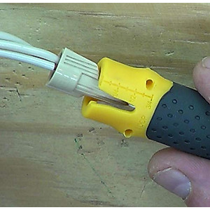 IDEAL Electrical 45-025 Lil’ Ripper Stripper – Wire Stripper w/ Slitting Blade, V-Notch, Flat Blade Clip