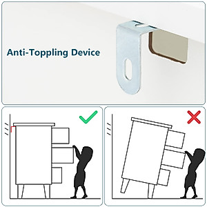 Fushimuma White Dresser for Bedroom, 7 Drawer Dresser with Charging Station, Wood Chest of Drawers with Gold Handles, Modern Dressers & Chests of Drawers for Living Room, Hallway
