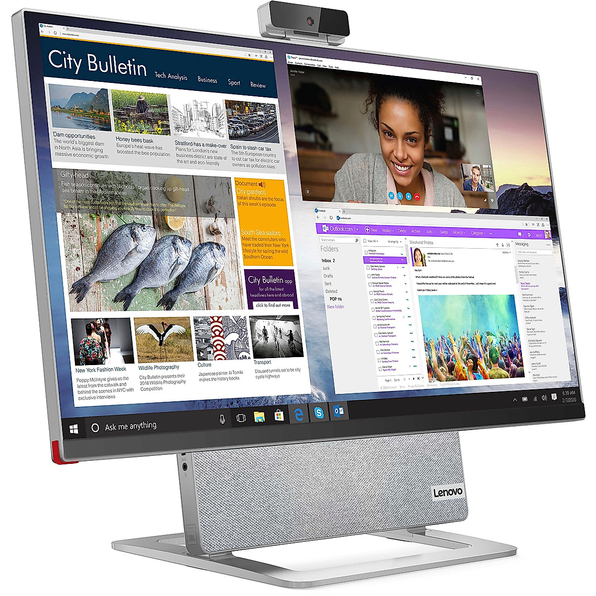 Lenovo Yoga 7 AiO 27 Touch 4TB SSD 2TB HD 64GB RAM Win 11 PRO (AMD Ryzen 7 CPU w/ 8 Cores and Max Boost 4.40GHz, 64 GB RAM, 4 TB SSD + 2 TB HD, 27" UHD Touchscreen) Desktop All in One PC Computer 7i