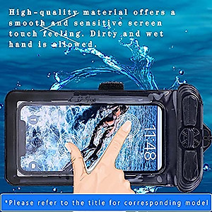 Puccy Case Cover, Compatible with Infinix Smart 5A Smartphone Black Waterproof Pouch Dry Bag (Not Screen Protector Film) New Version