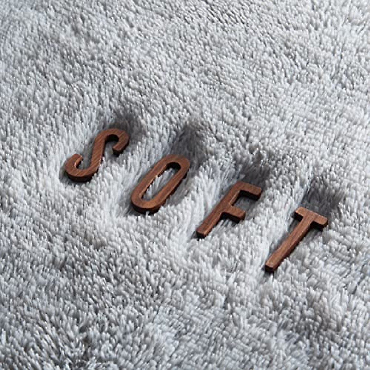 GKLUCKIN Shag Ultra Soft Area Rug, Fluffy 8'x10' Light Grey Rugs Plush Fuzzy Non-Skid Indoor Faux Fur Rugs Furry Carpets for Living Room Bedroom Nursery Kids Playroom Decor