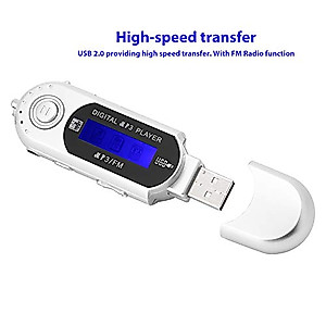 Portable MP3 Player with Earphone Support FM Radio Voice Recorder TF Card, Music Player with LCD Screen USB 2.0 High Speed Transfer Multifunction MP3 Player for Walking Sier