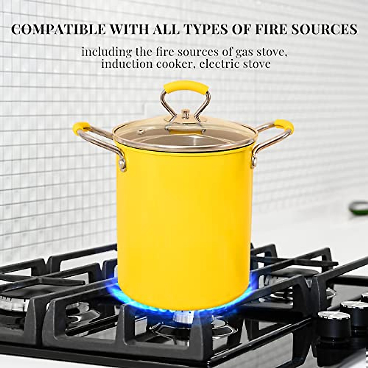 PARACITY Small Deep Fryer Pot with basket, Mini Deep Oil Fryer with Anti-scalding Silicone Handle, 304 Stainless Steel Gadgets for Home, Tempura Chips, Fries, Fish, and Chicken( 3.2QT/3L)