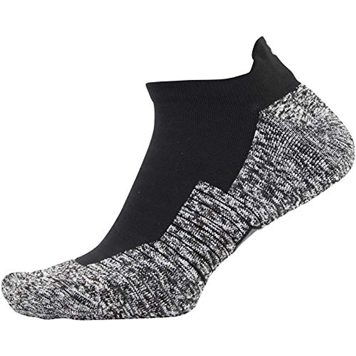 Under Armour Unisex-Adult Run Cushion No Show Tab Socks, Multipairs , Black/Pitch Gray 2 (1-Pair) , Medium