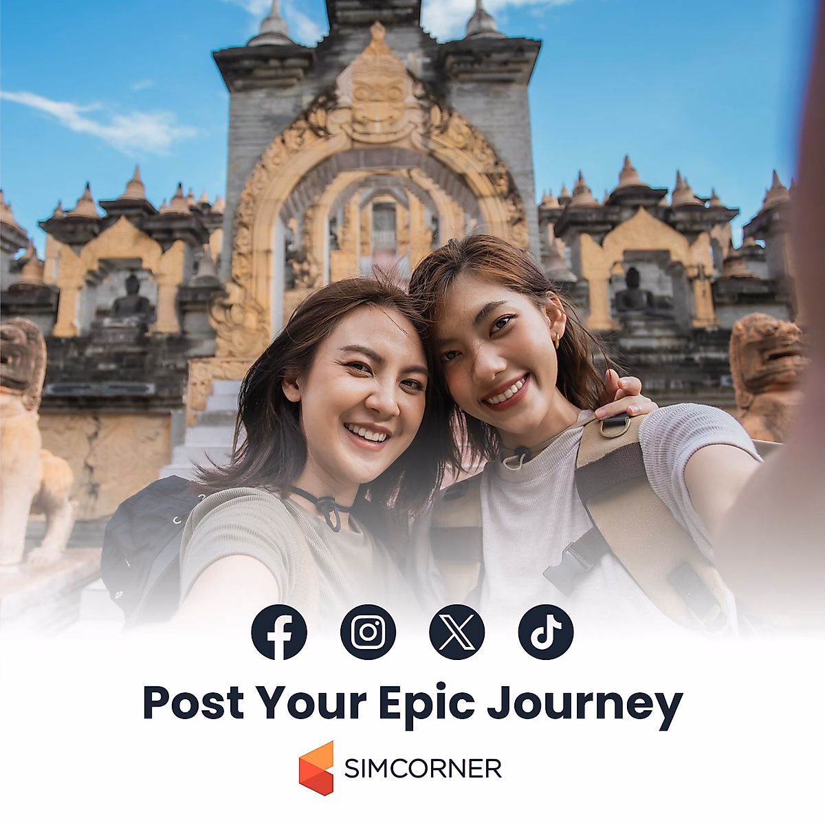 SimCorner Thailand Travel SIM Card (35GB, 15 Days) - AIS SIM for Tourists w/Free AIS WiFi & Prepaid Talktime - 3-in-1 4G Hotspot Card: Standard, Micro, Nano SIM for Unlocked Phones