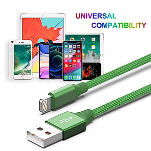 6Pack [Apple MFi Certified] iPhone Charger - 3/3/6/6/6/10 FT Lightning Cable Nylon Braided Fast Charging Data Sync Cord Compatible iPhone 14 Pro/13 Pro/12Pro Max/12/11 Pro Max/11/Xs