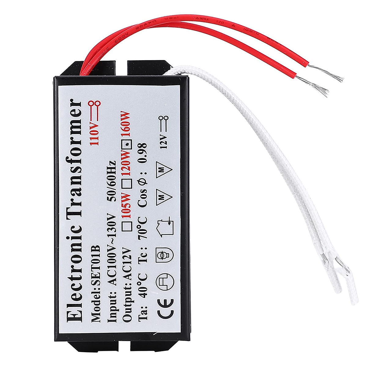 160W Electronic Transformer,AC110V to AC12V Power Supply Electronic Transformer for Halogen Lamp Beads