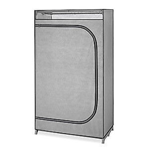 Whitmor Clothes Rack with Cover Portable Wardrobe Clothes Closet with Hanging – 36” W x 64” H x 19.75” D – Perfect for Home, Storage Room, Dorm, etc. – Not for Outside Use - No-Tool Assembly