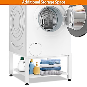 Talustool Premium Washer and Dryer Pedestal Stand Metal Steel Washing Machine Base Heavy Duty Universal Fit 700lbs Capacity Washer Dryer Stand 29 x 29 x 15 Inch