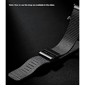 SOLLEN Black Automatic Watches for Men, Minimalist Slim Stainless Steel Watch, Waterproof Skeleton Watch with Dragon Pattern, Gift for Male