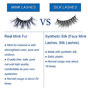 SWINGINGHAIR 3D Mink Eyelashes, False Eyelashes 25mm Dramatic Long Type 3D Layered Effect Siberian Mink Fur Lashes Hand Made Strips Eyelashes Reusable Fake Eyelashes Make Up