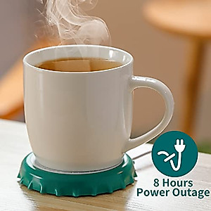 REDIVA Coffee Mug Warmer,Electric Beverage Warmers for Heating Coffee, Beverage, Milk, Tea and Hot Chocolate, Great for Home Decor, House Warming Gift, Gadget Gift. (Green)