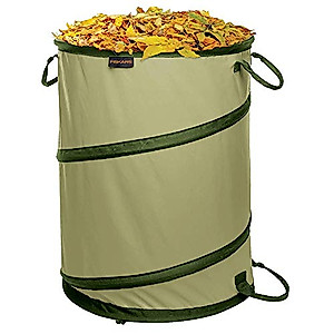 Fiskars Kangaroo Collapsible Garden Bag - 30 Gallon Lawn and Leaf Bag - Container for Lawn Care and Gardening - Green