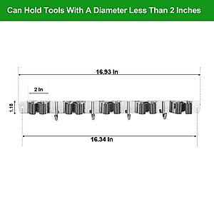 voze 5 Racks and 4 Hooks Mop and Broom Holder Wall Mount, Self Adhesive Heavy Duty Broom Hanger Organizer Storage Tool Racks for Kitchen Garden Laundry Garage