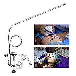 ANGGREK LED Desk Lamp, Adjustable Clip Table Lamps USB for Manicure Tattoo Reading Tattoo Eye-Caring Clamp On Lights for Desk Bed Headboard Computer Piano
