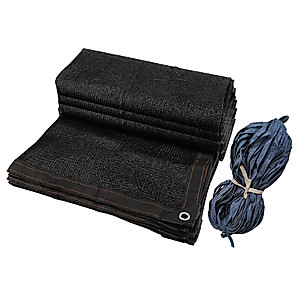 18ft x 36ft Pool Leaf Nets for In-Ground Swimming Pools Cover, Durable Rectangula Mesh Pool Leaf Net Cover with Grommets and Rope, Professional Grade Winter Autumn Summer Pool Safety Cover, Black