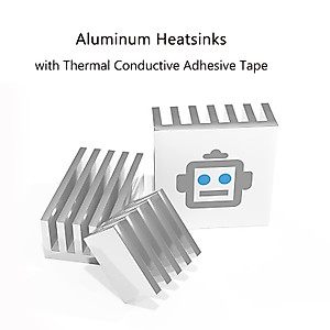 Official Raspberry Pi Power Supply Adapter with 3PCS IoTCrazy Heatsink, for Raspberry Pi Micro-USB Boards, Support 3 B+/Pi 3 /Pi Zero W/Pi Zero/Pi 1 /Pi 2 /Pico, 5.1V 2.5A, US Plug, White (Official)