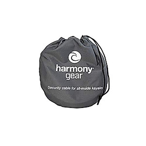 Harmony Gear Kayak Security Cable Lock | for Sit Inside Kayaks | 47 Inch | Combination Lock | Nylon Coated Cable , Black