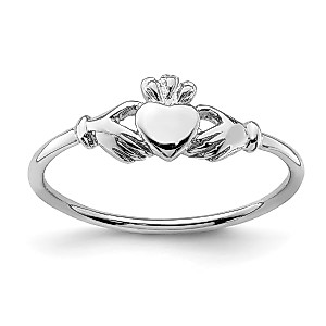 925 Sterling Silver Heart Love Irish Claddagh Celtic Ring Jewelry Size 6