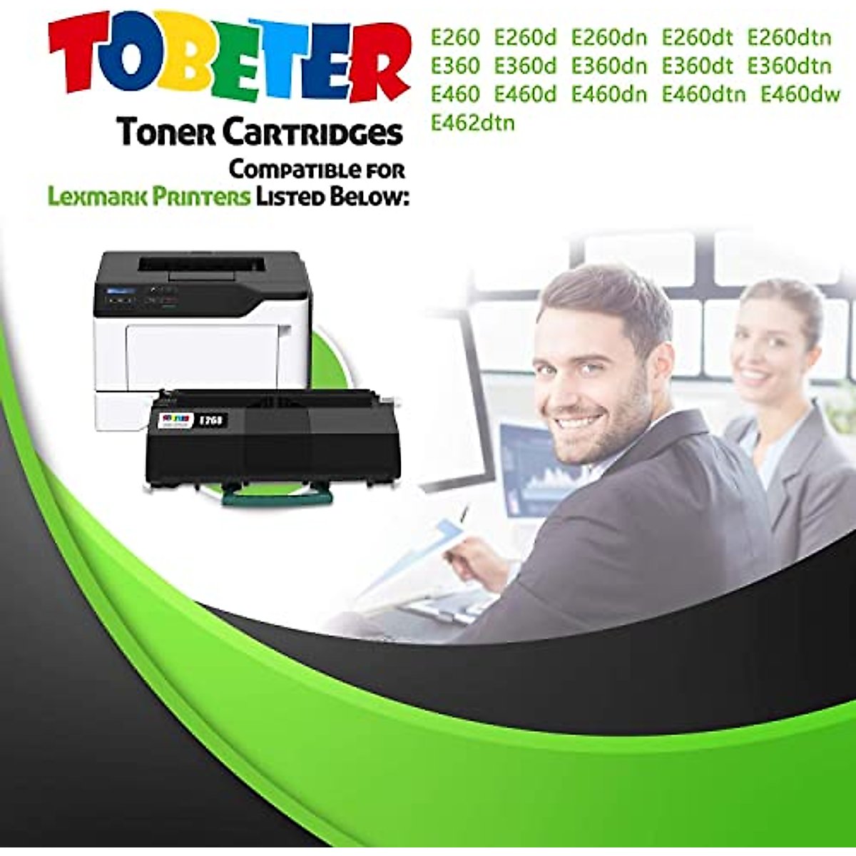 ToBeter E260A11A E260A21A High Yield Remanufactured Toner Cartridge for Lexmark E260, E360, E460, E462 E260d, E260dn, E260dt, E260dtn, E360d, E360dn, E360dt, E360dtn Printer (up to 3,500 Pages)