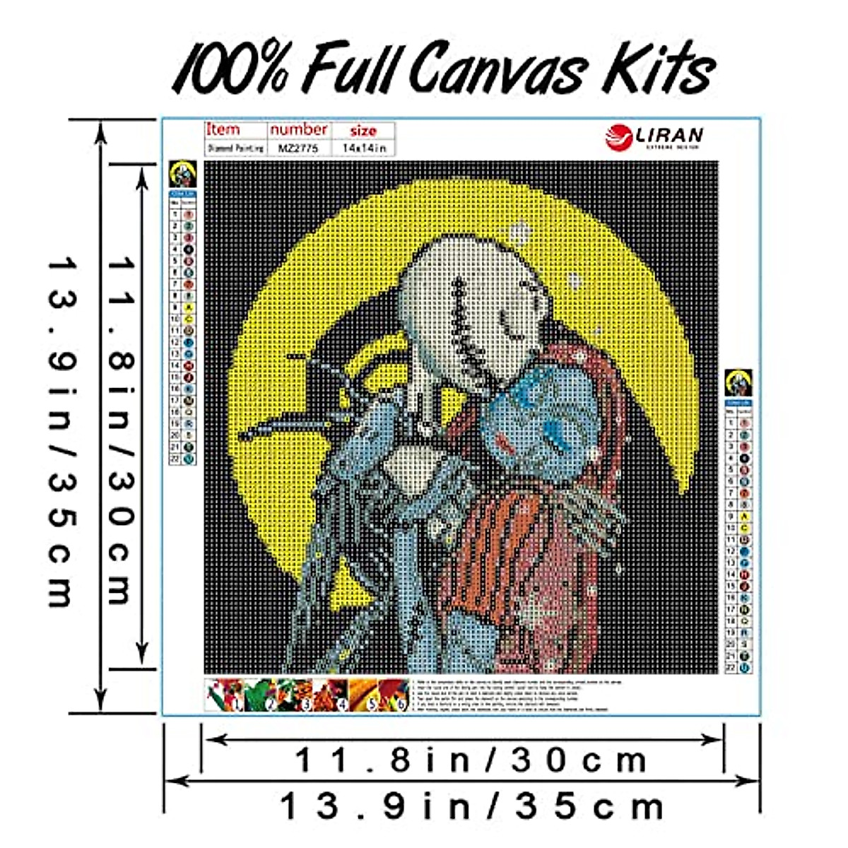 Halloween Diamond Painting Kits for Adults,5D Diamond Art Kit,Diamond Painting Kit Full Drill Round for Gift,Wall Decor,Relaxing(12x16)