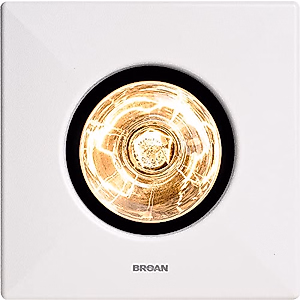 Broan-NuTone 162 Type IC Infrared Single-Bulb Ceiling Heater with Fan, 1, White