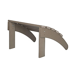 WO Home Furniture Adirondack Ottoman Outdoor Patio Footrest 13.5" Inch Folding Footstool for Outdoor Adirondack Chair (Weathered Wood)