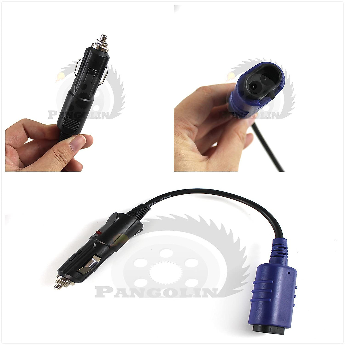 PANGOLIN 3165033 Inline 6 Data Link Adapter Diagnostic Tool for Cummins Diesel Engine Komatsu Excavator Aftermarket Parts Black