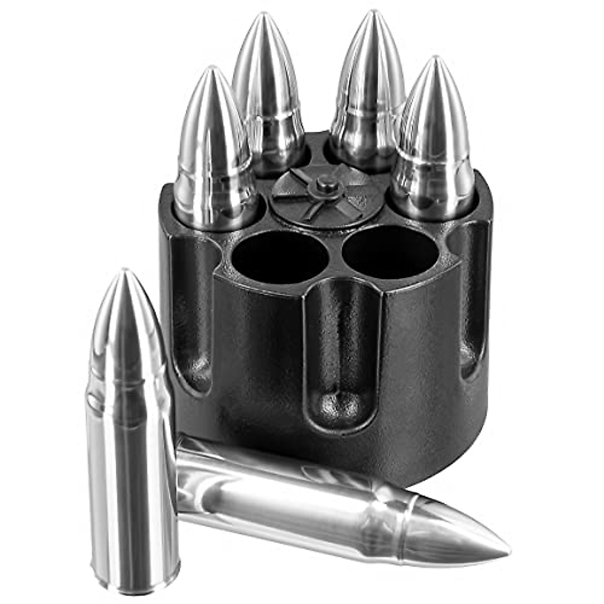 Whiskey Stones Gift Set for Men - Stones Ice Cube for Whiskey - Bourbon Stones Chilling Set - Chill Rocks Whiskey Stones - Stainless Steel Ice Cubes Set - Birthday Gift Set for Dad