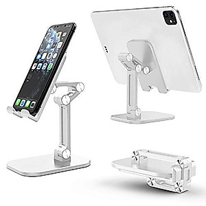 MARBLEFY Custom phone stand, Fully Foldable Phone Holder for Desk, compatable with all ipad iphone 11 xr xs max pro x 8 7 6 Samsung all phones