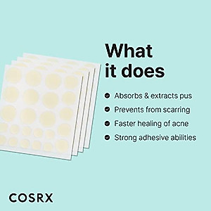 COSRX Acne Pimple Patch (96 Counts) Absorbing Hydrocolloid Original 3 Size Patches for Blemishes and Zits Cover, Spot Stickers for Face and Body, Not Tested on Animals, No Toxic Ingredients