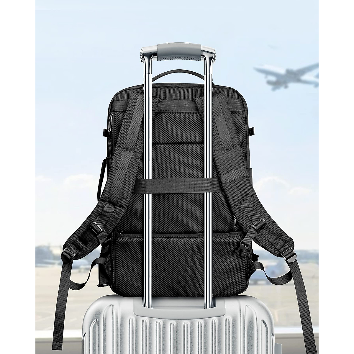 Inateck 42L Carry On Travel Backpack, Airline Approved Extra Large Cabin Luggage Backpack for women men Fit 15.6 Inch Laptop Notebooks for Weekender