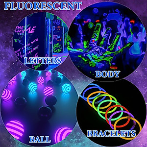 WYBLZPXZ 6 Pcs Glow in Dark Face Body Paint,Black Light Glow Makeup Set Neon Fluorescent,Glow Blacklight Body Face Paint Set Face Painting for Music Festivals Party Halloween