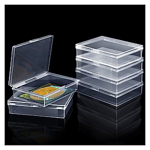 tutata Portable Trading Card Case Protector Holder, Hard Plastic Baseball Card Case for Standard Cards, TCG, MTG - 6 PACKS